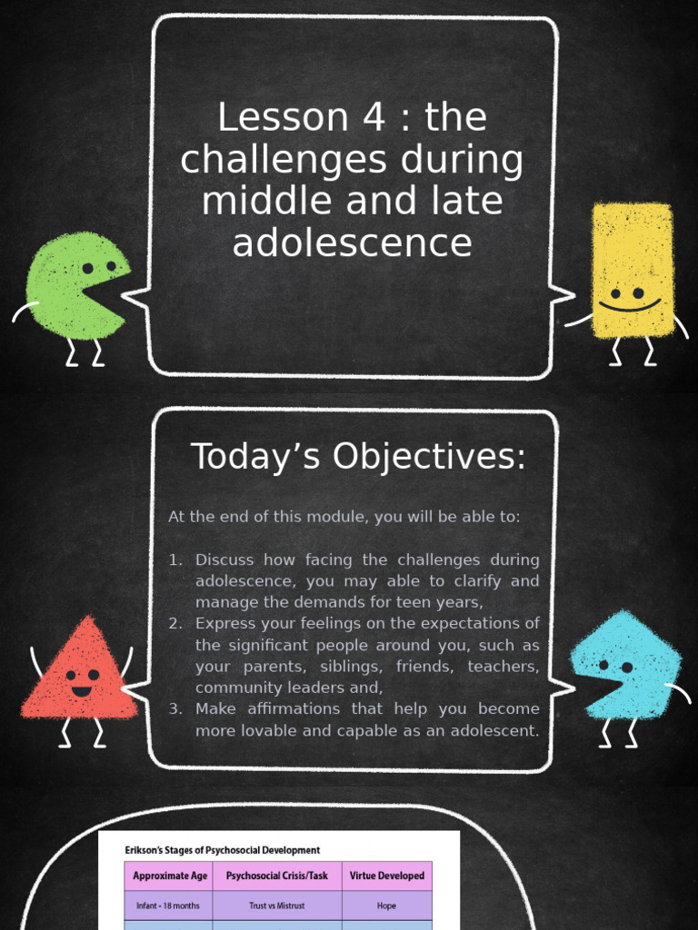 Lesson 4 Challenges of Middle and Late Adolescence | PDF | Adolescence ...