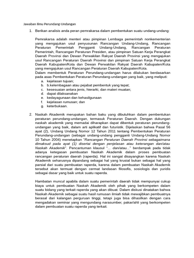 Tugas 3 - Ilmu Perundang-Undangan | PDF