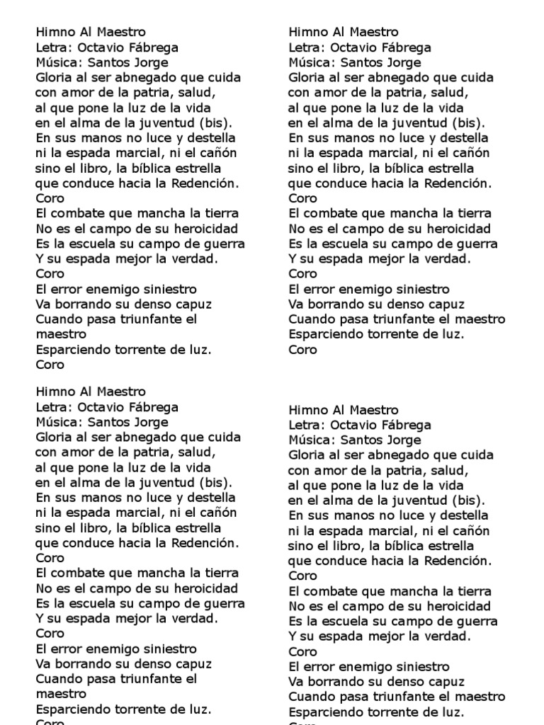 Himno Al Maestro