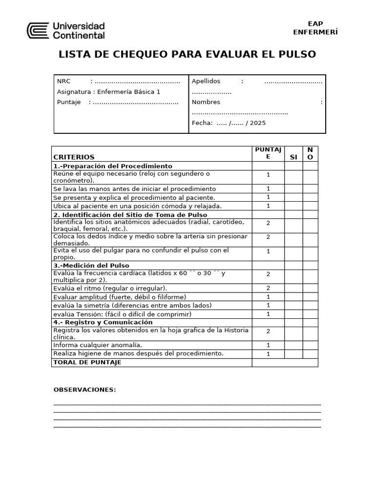 Lista de CH - Pulso | PDF