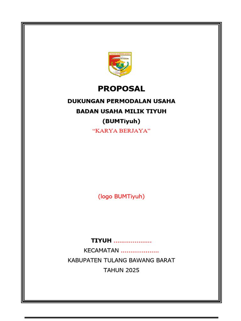 Contoh Proposal BUMDES | PDF