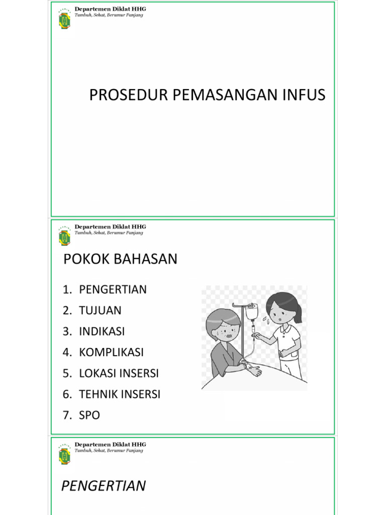 Prosedur Pemasangan Infus | PDF