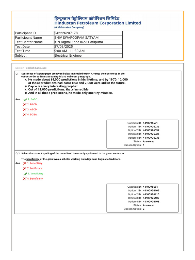 HPCL Answer Key | PDF | Informed Consent | Clinical Trial