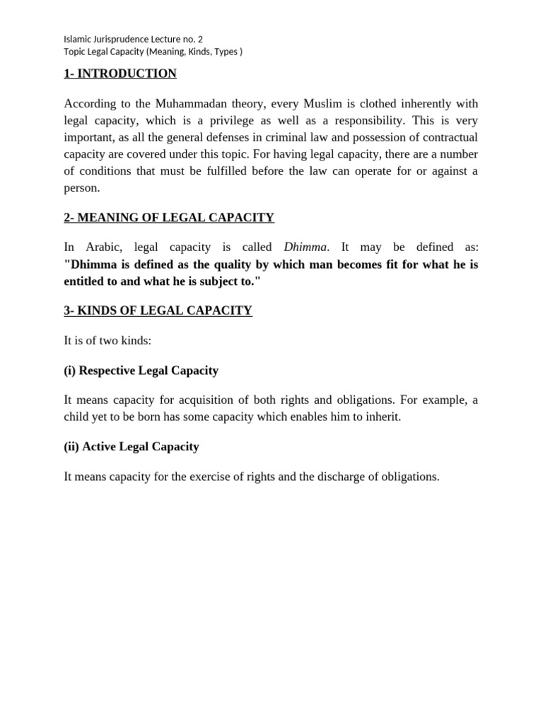 Islamic Jurisprudence Lec 2 | PDF | Sharia | Justice