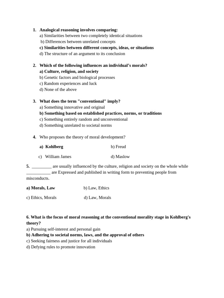 MCQ's Logic and Reasoning | PDF | Thought | Reason