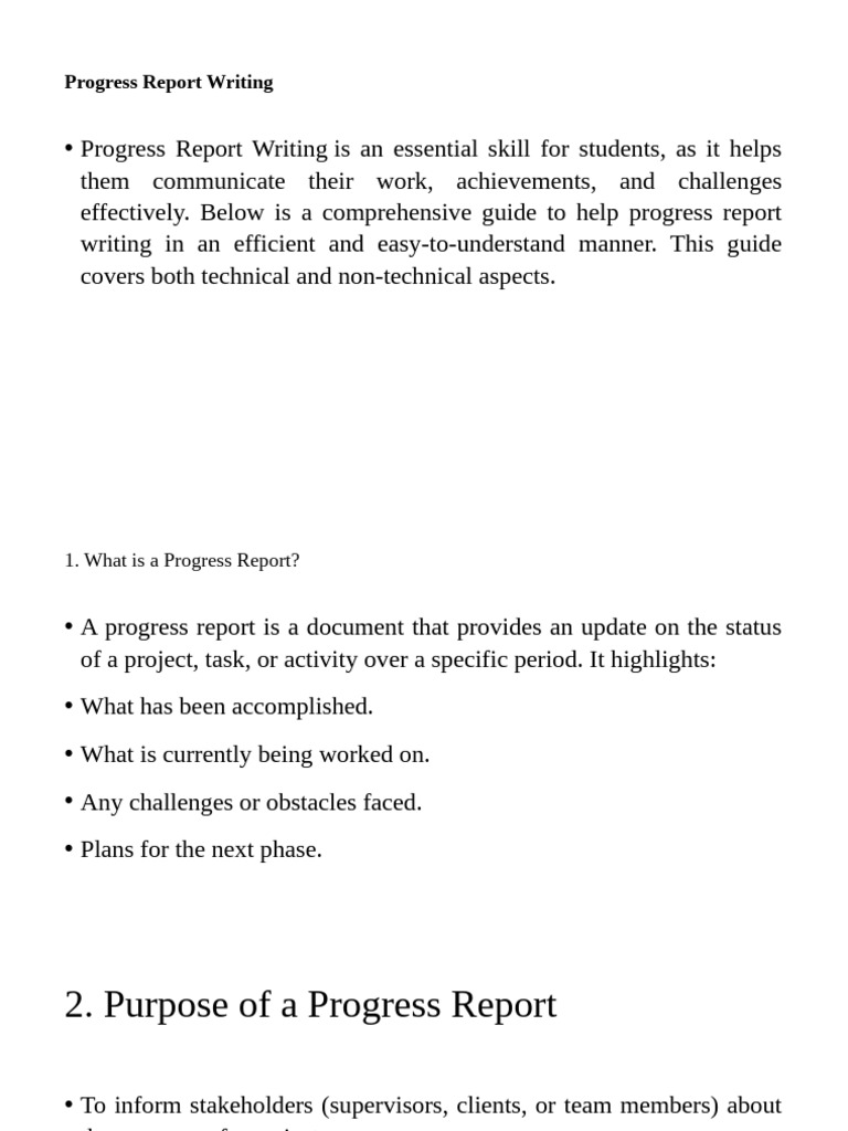 Essential Guide to Writing Progress Reports | PDF | Software Testing ...