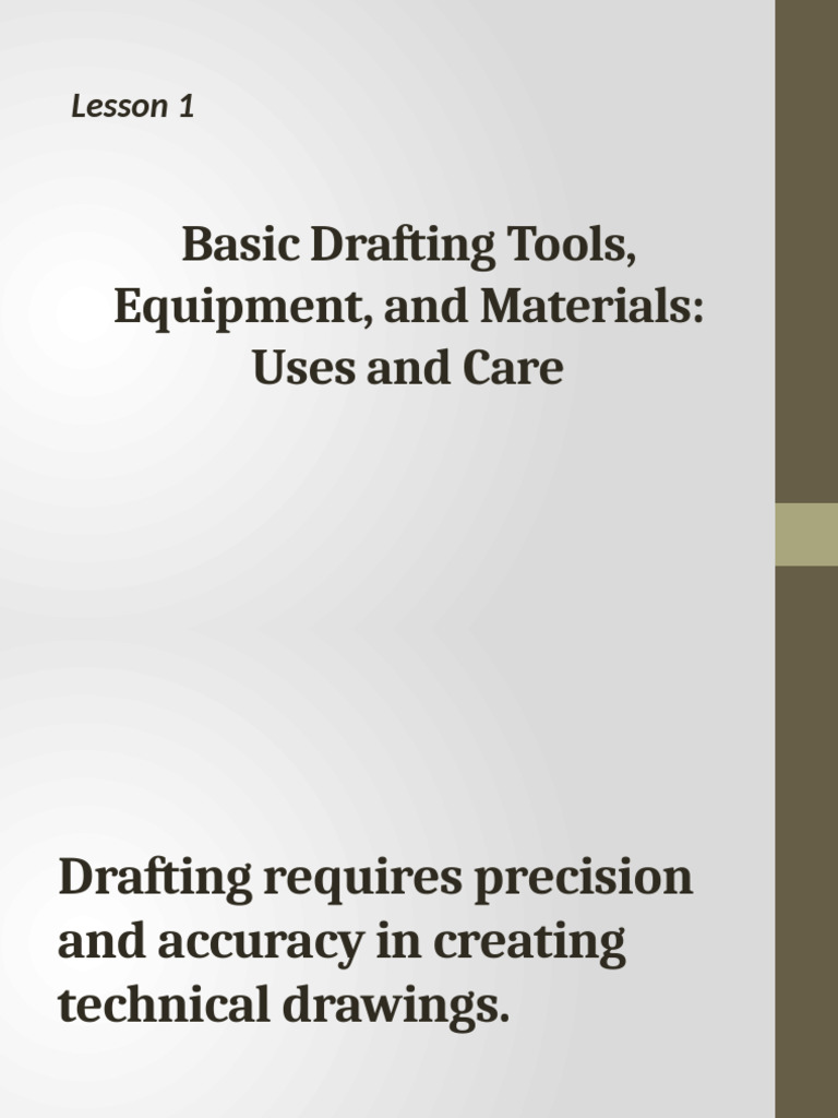 Basic Drafting Tools Equipment and Materials | PDF | Technical Drawing ...