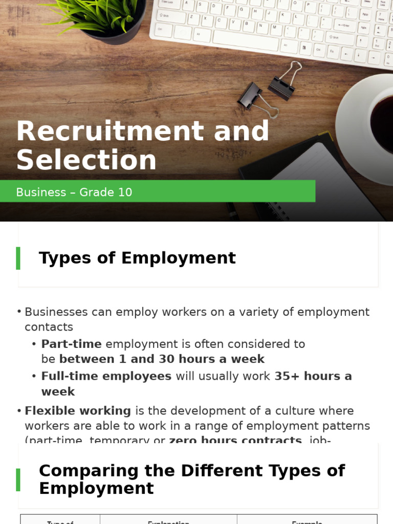 Recruitment and Employment Types Guide | PDF
