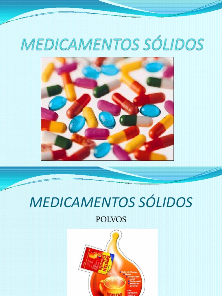 Tipos de Medicamentos Sólidos | PDF