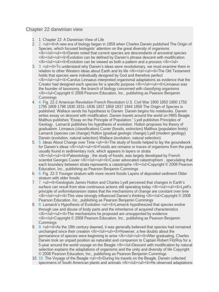 Chapter 22 Darwinian View | PDF | Astronomy | Charles Darwin