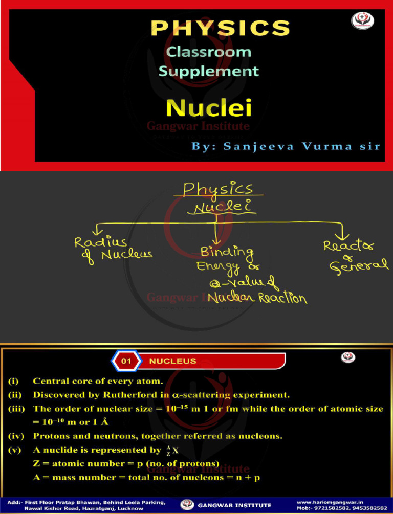 Nuclei - Class Notes | PDF