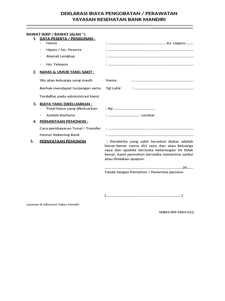 Format Mandiri | PDF