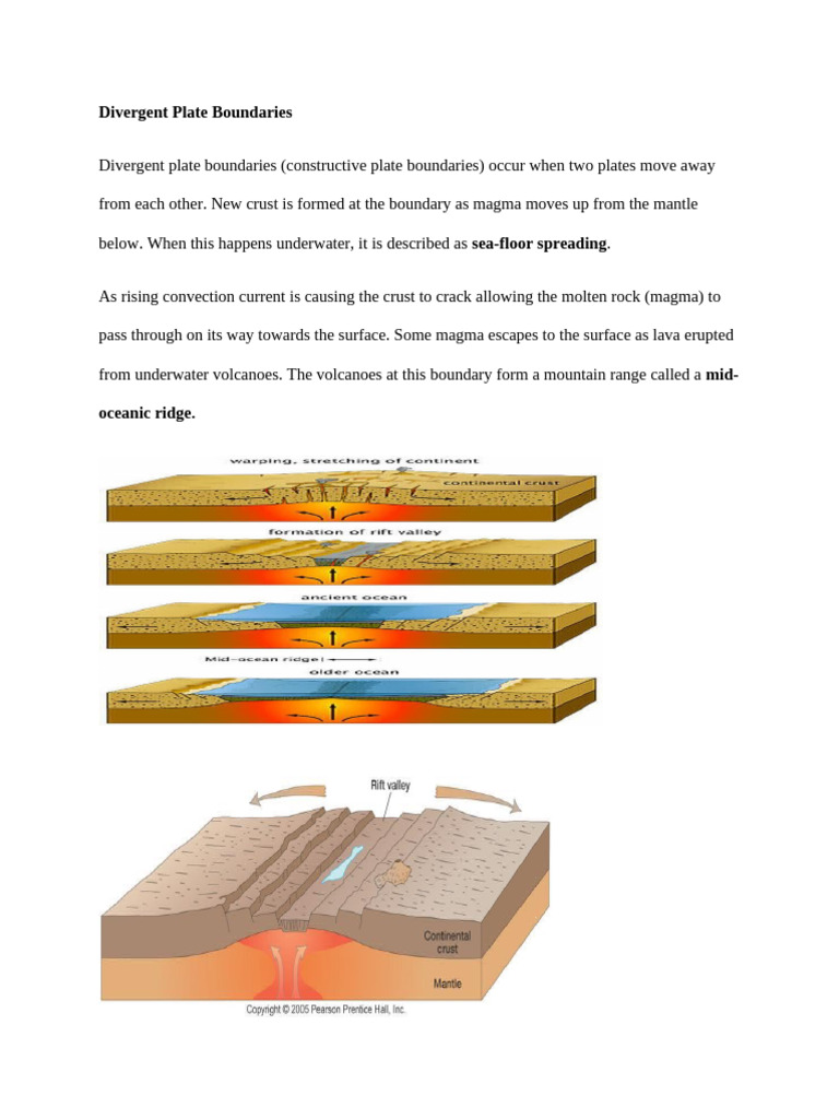Divergent & Transform Plate Boundaries | PDF