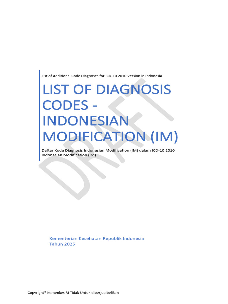 List ICD 10 2010 Indonesian Modification | PDF | Respiratory Diseases | Pneumonia