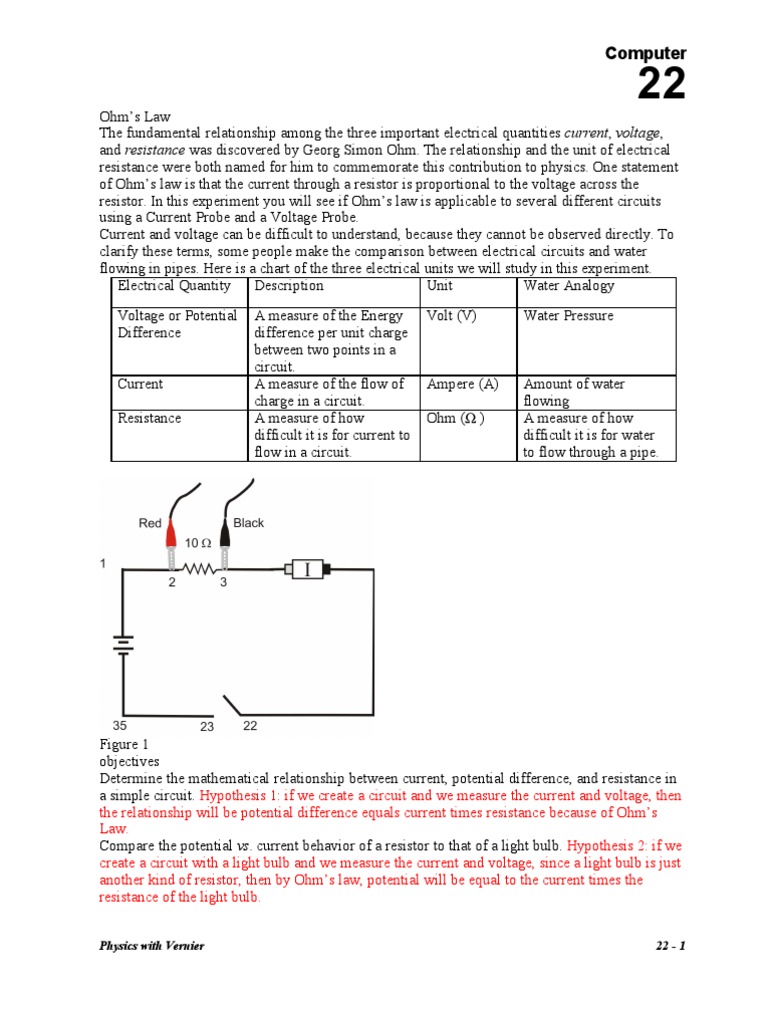 Ohms Law | PDF | Electrical Resistance And Conductance | Electric Current