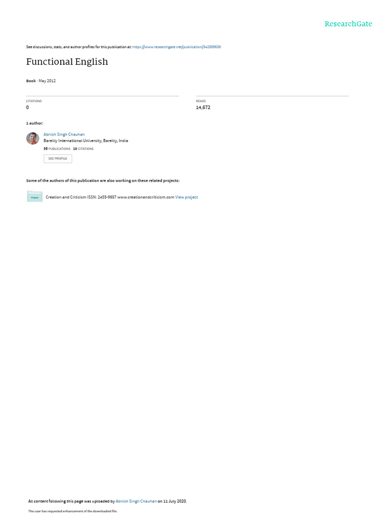 Functional English | PDF