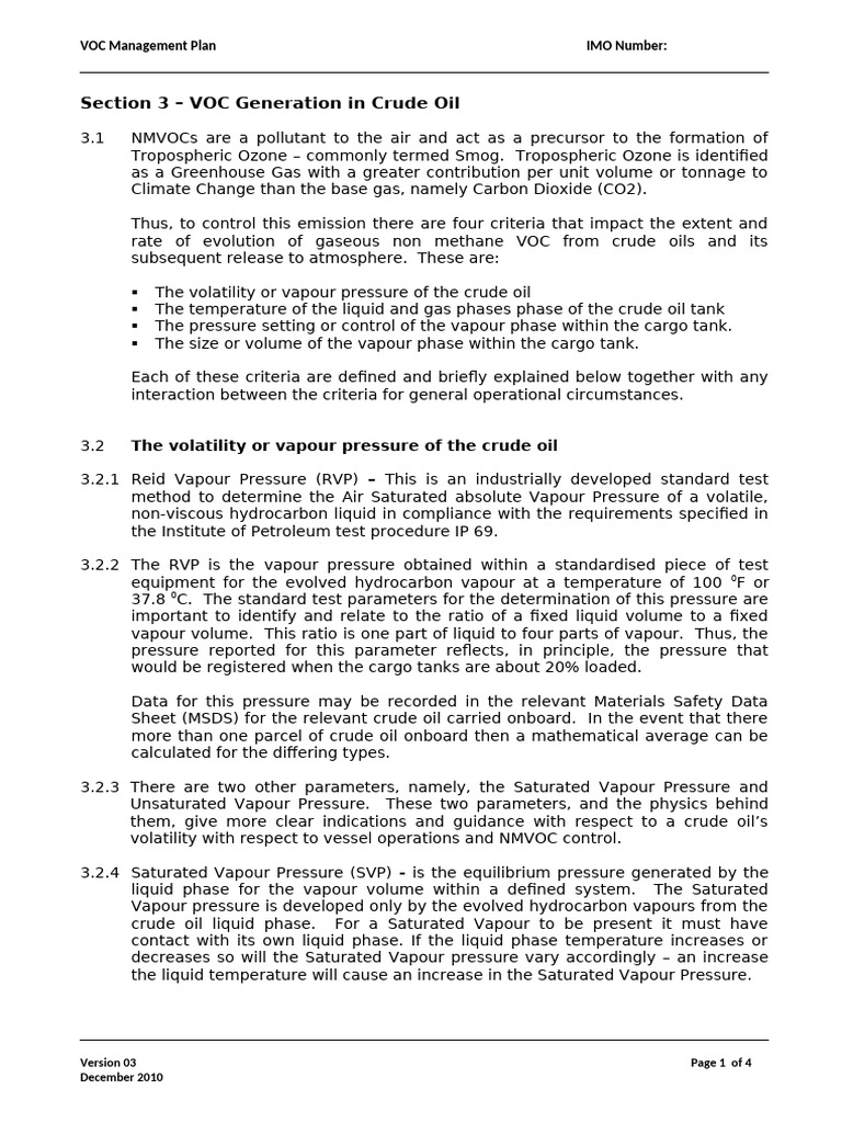 VOC Management in Crude Oil Operations | PDF | Gases | Vapor