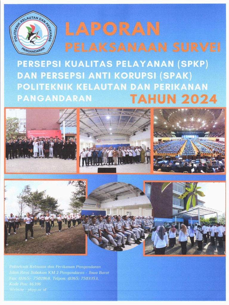 Laporan Pekalsanan Survei Persepsi Kualitas Pelayanan (Spkp) Dan Anti Korupsi (Spak) Politeknik ...