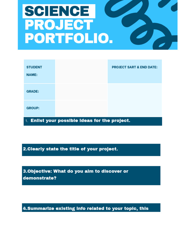 Science Project Portfolio | PDF