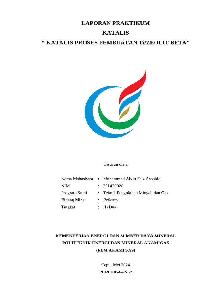 Muhammad Alvin - KATALIS PEMPUATAN KATALIS | PDF