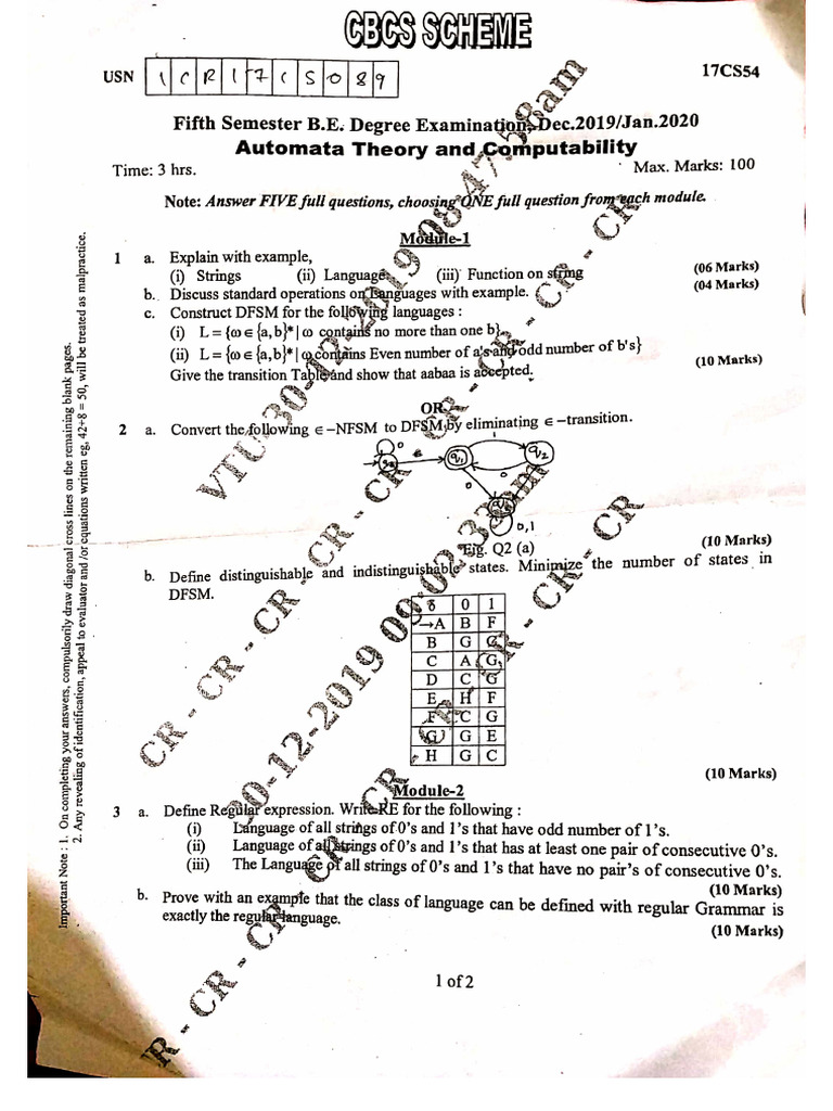 Atc Question Paper - DEC2019 | PDF