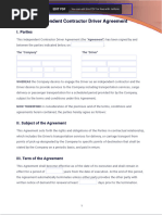 Uber Driver and Owner Agreement | PDF | Vehicle Insurance | Common Law