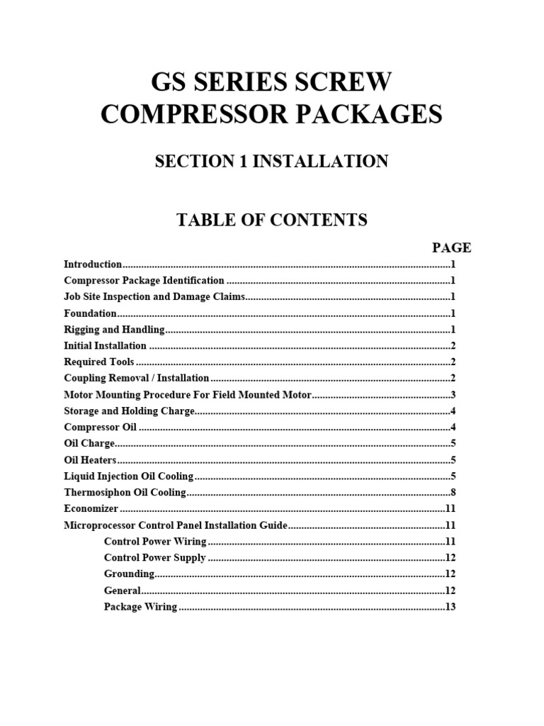 GS Series Instr. Manual Sec. 1 - GS-1 | PDF | Electrical Wiring | Manufactured Goods