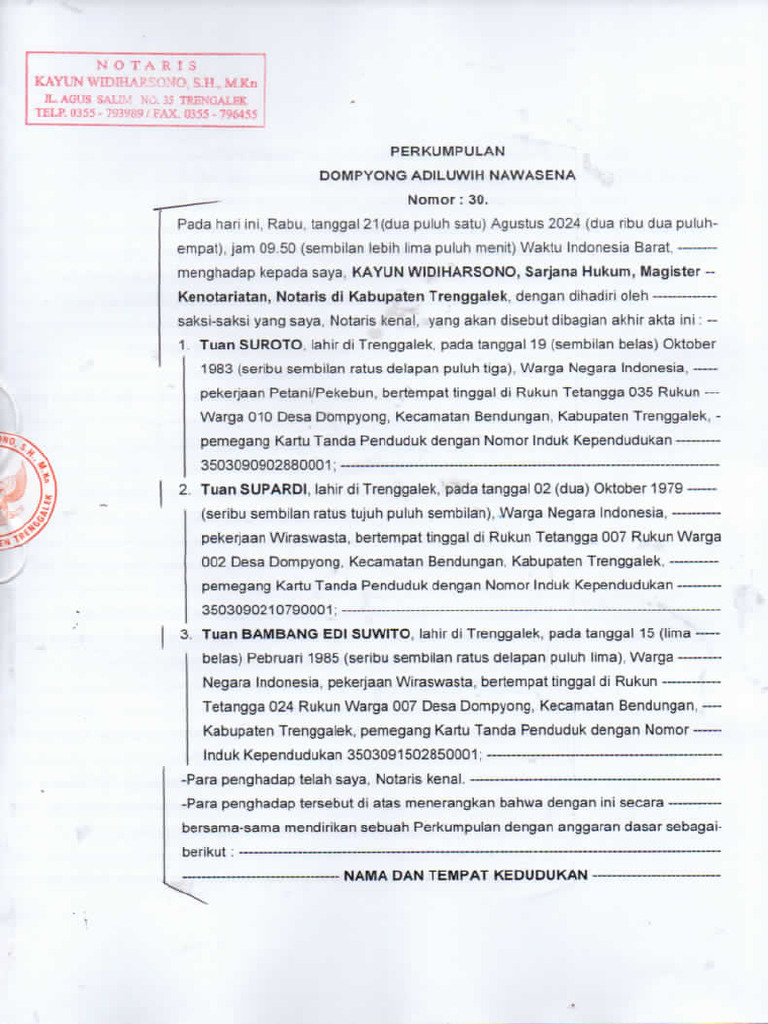 Perk. Dompyong Adiluwih Nawasena 30 | PDF