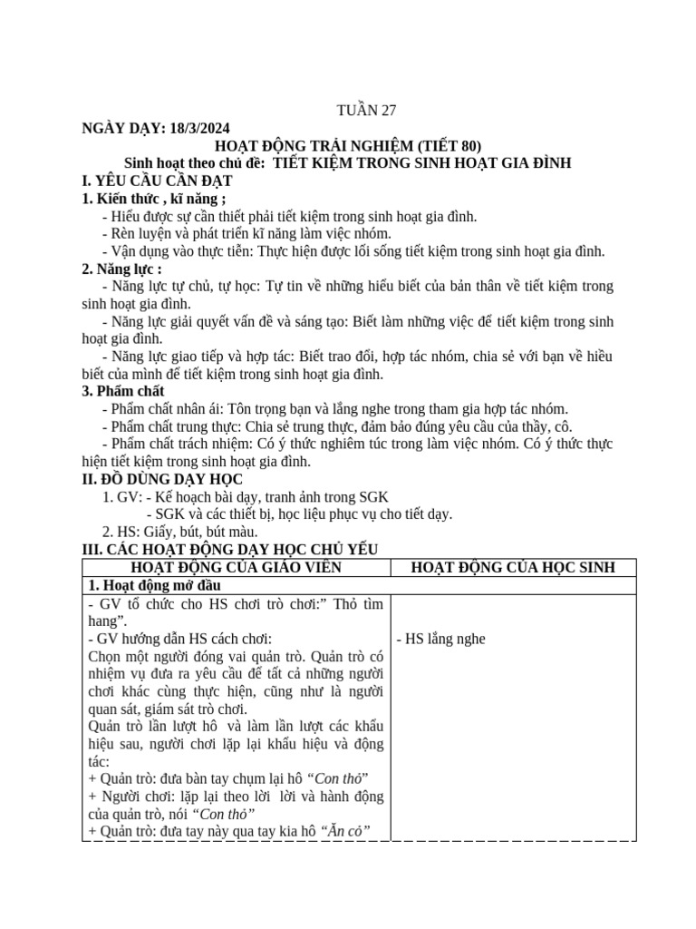 HDTN 4 Tuan 27-28 | PDF