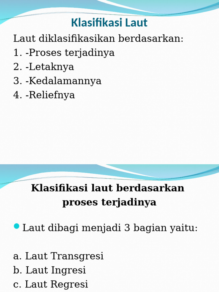 HIDROSFER - Perairan Laut - Klasifikasi Laut | PDF