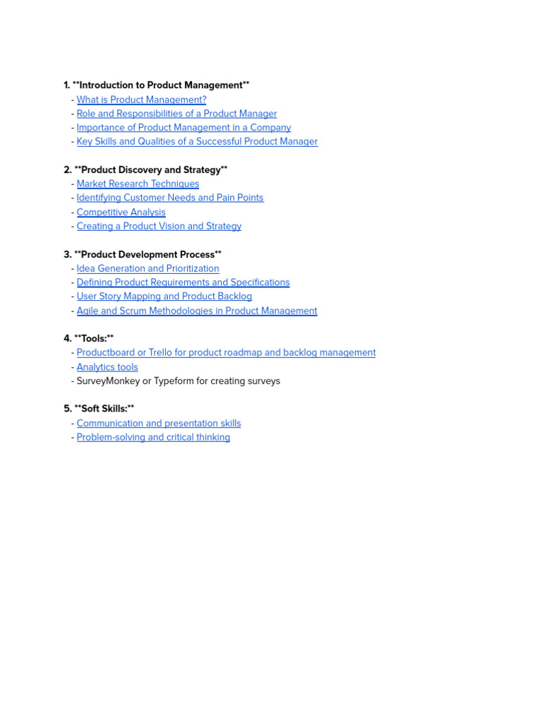 Study Kit - Product Management | PDF