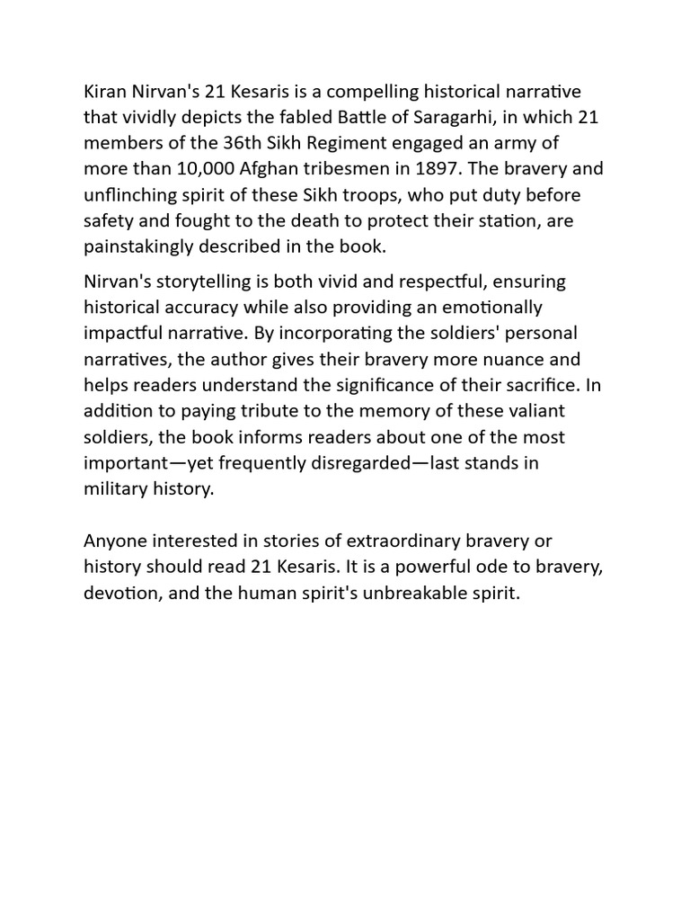 21 Kesaris: A Tribute to Valor | PDF