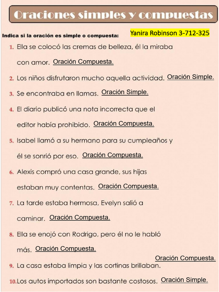 TALLER DE GRAMÁTICA VI - ESP 325 - Y. Robinson - IISEM - 12sep2024 | PDF
