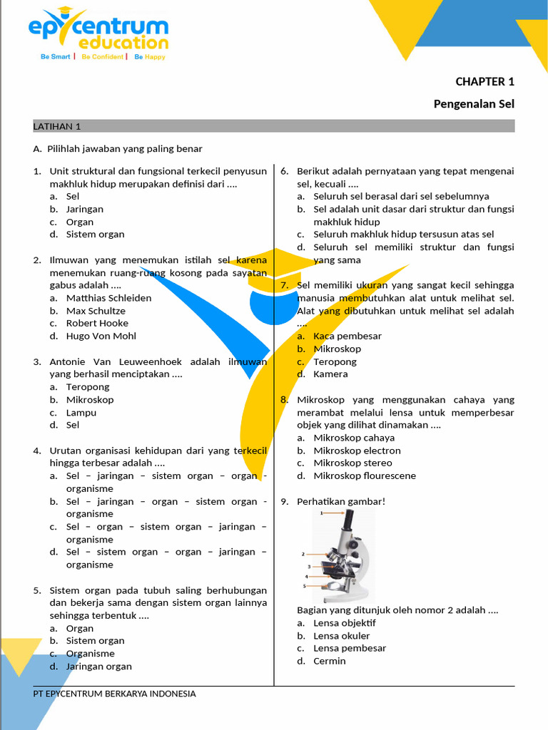 Chapter 1 Pengenalan Sel | PDF