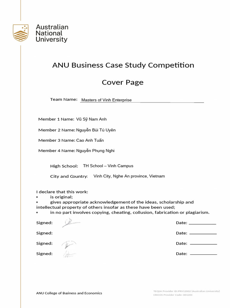 ANU Final Version 3 (3) | PDF | Corporate Social Responsibility