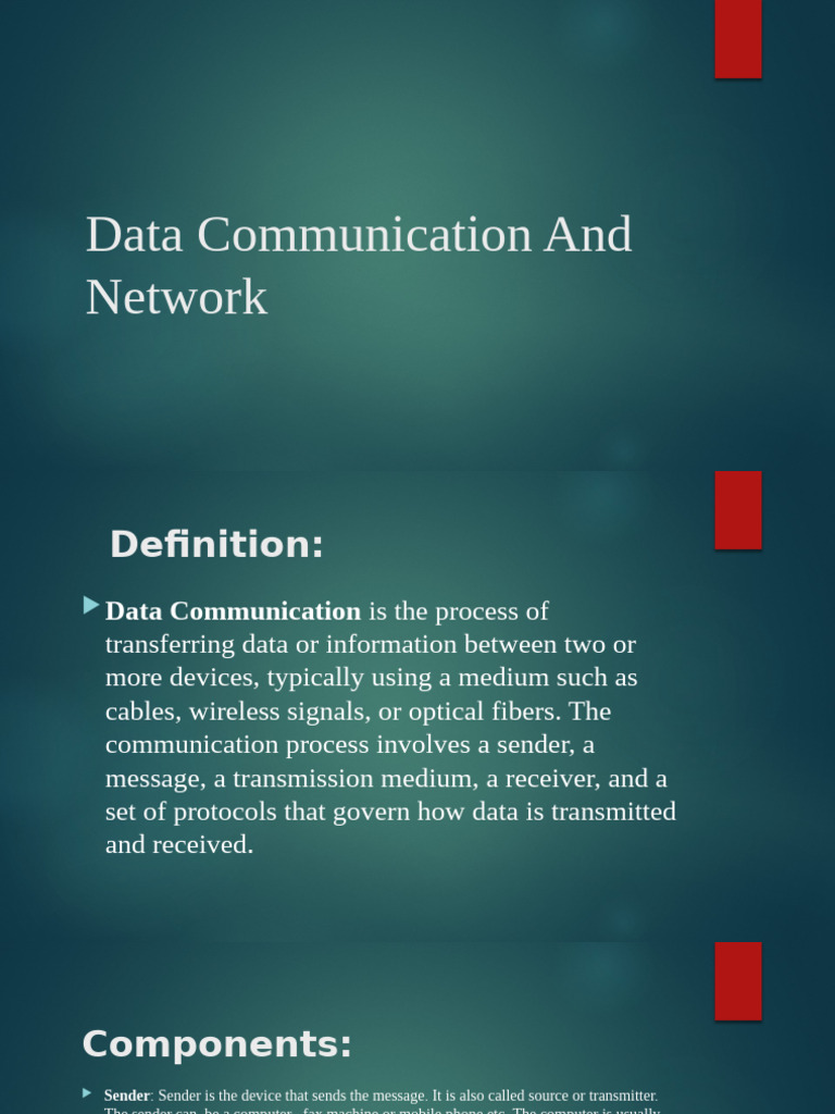 Data Communication and Network | PDF | Computer Network | Transmission ...