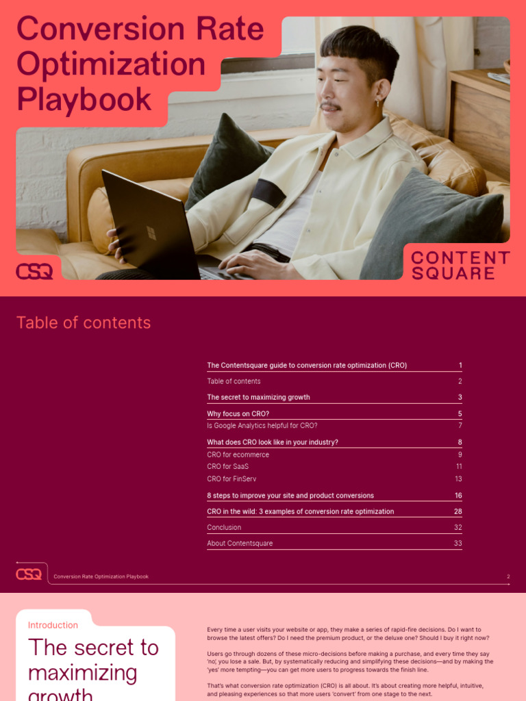 Conversion Rate Optimization Playbook | PDF | Analytics | Customer ...