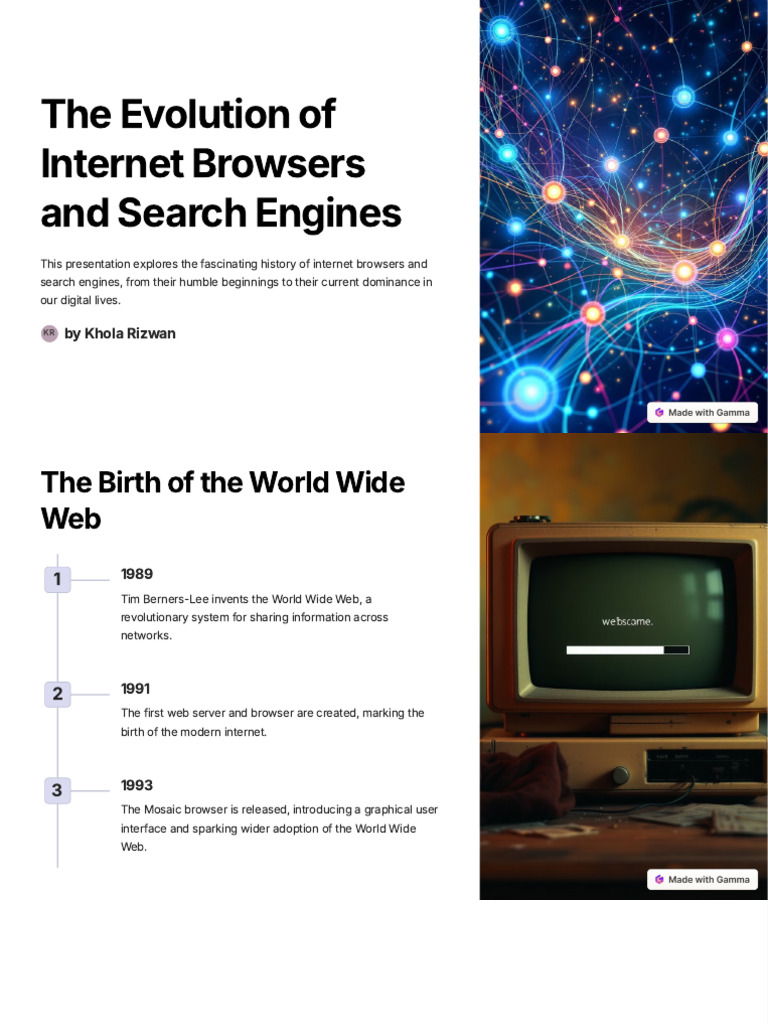 The Evolution of Internet Browsers and Search Engines | PDF | World ...