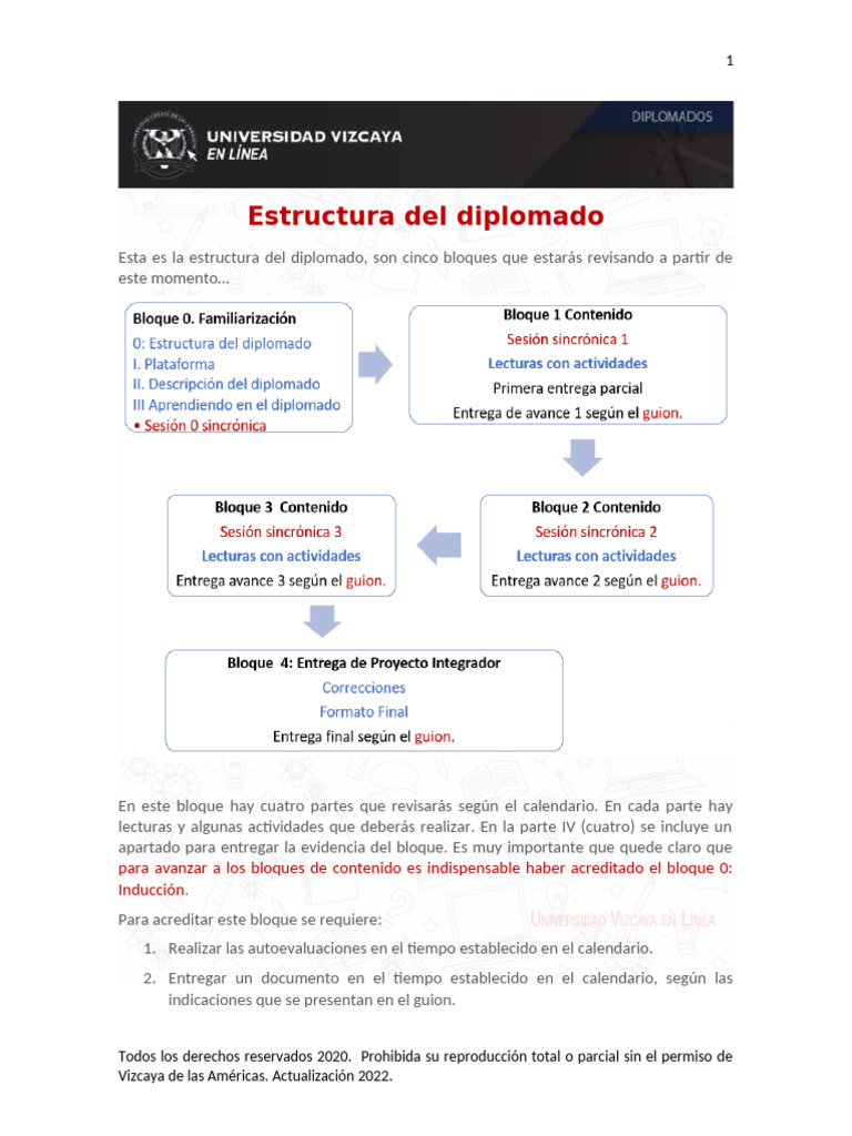 Bloque0 ESTRUCTURA DIPLOMADO | PDF