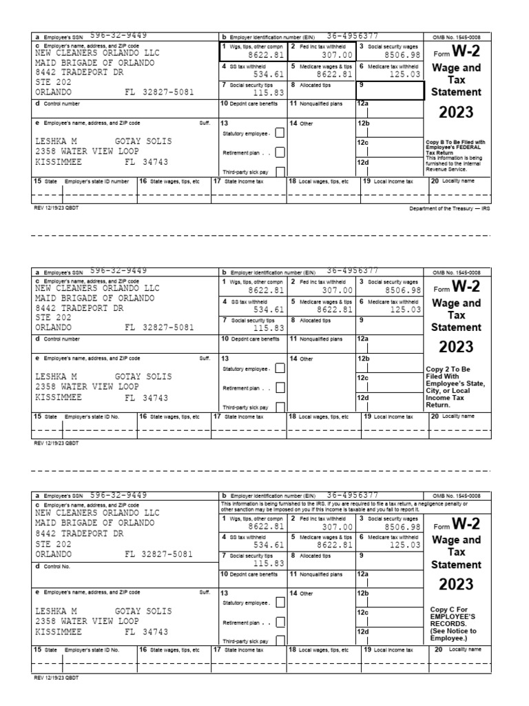 W-2 Employees 2023 - Leshka M Gotay Solis | PDF | Social Security ...