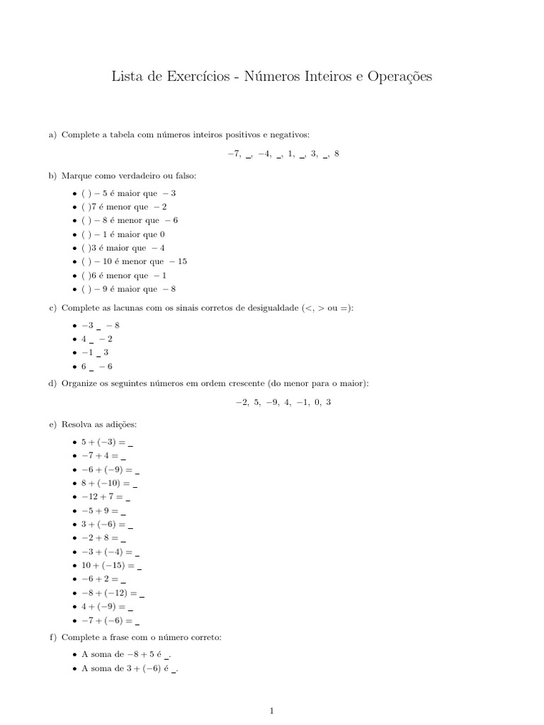 Lista 7 Ano | PDF
