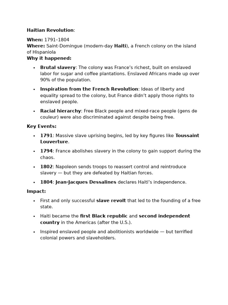 Haitian Revolution | PDF