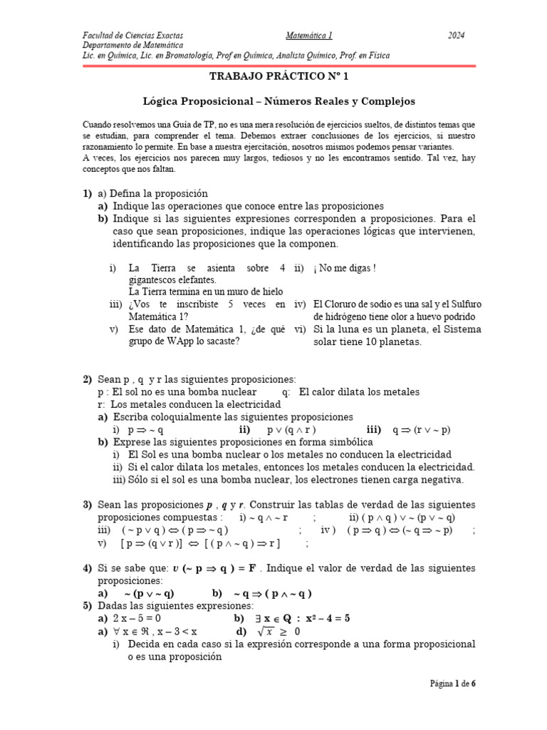 TPNº1 - Matem 1 - 2024 - 3 | PDF | Proposición | Rieles