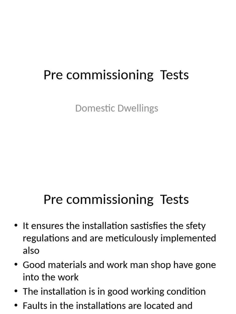 Pre Commissioning Tests | PDF | Switch | Insulator (Electricity)