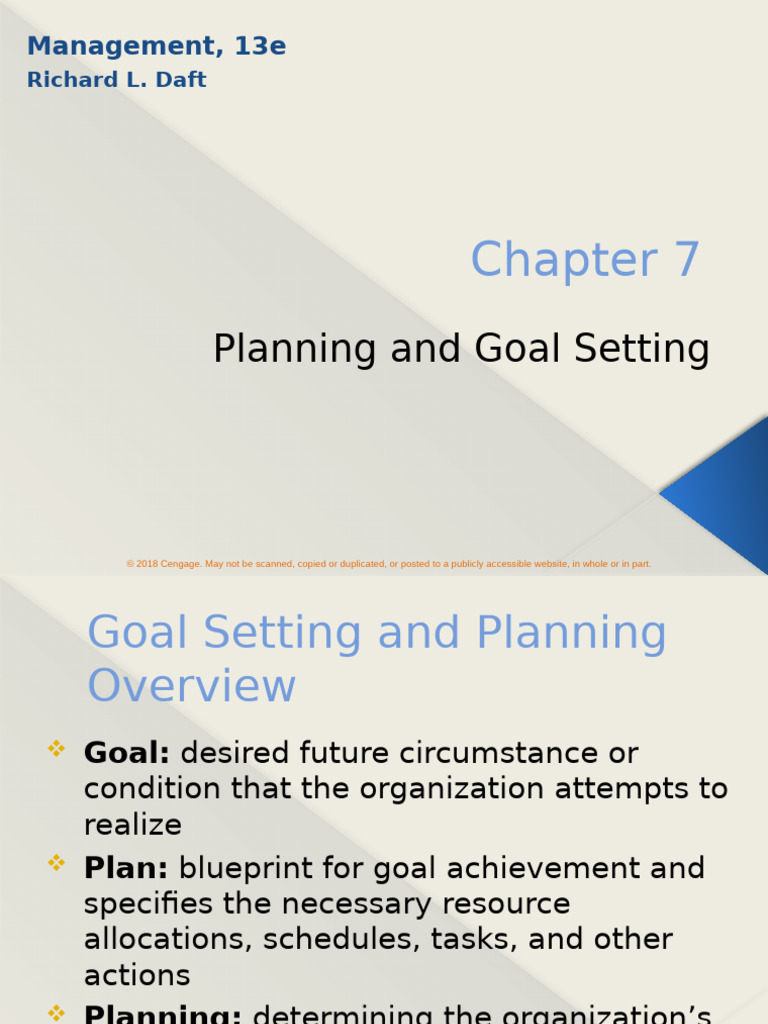 Daft Mngt13e PPT ch07 | PDF | Goal | Strategic Planning