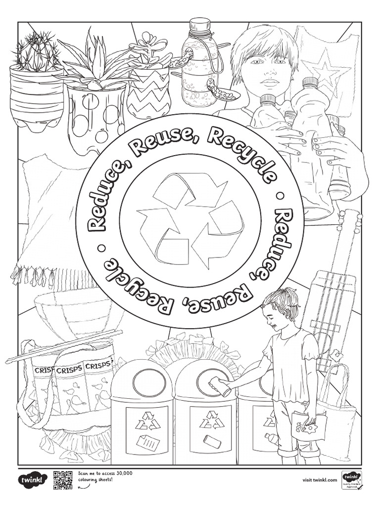 T SC 1721732001 Reduce Reuse Recycle Colouring Sheet - Ver - 1 | PDF
