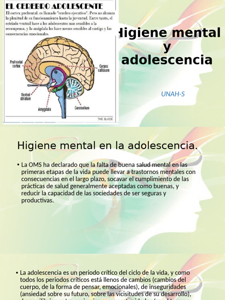 Salud Mental en la Adolescencia | PDF | Salud mental | Trastorno ...