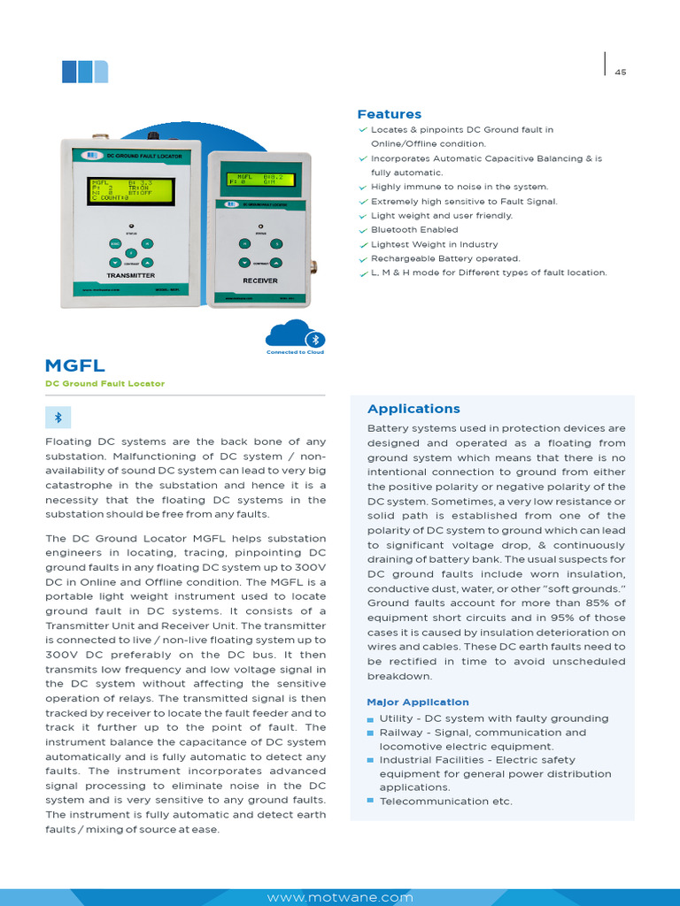 DC Ground Fault Locator MGFL Overview | PDF | Direct Current ...