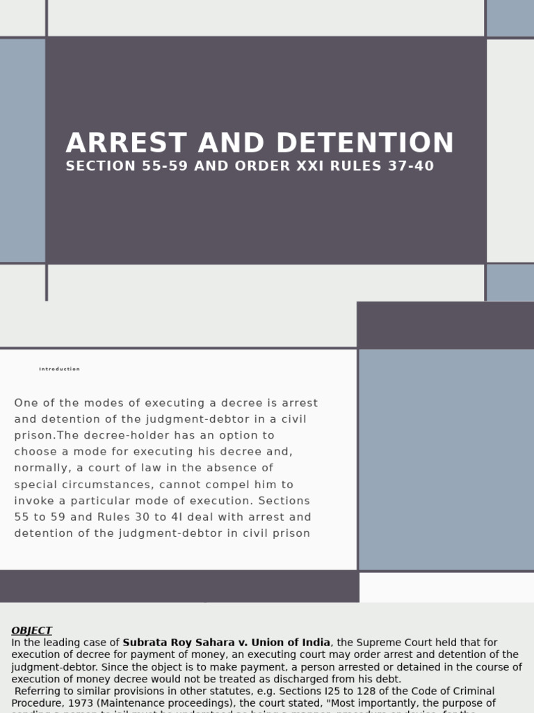 Arrest and Detention | PDF | Detention (Imprisonment) | Arrest
