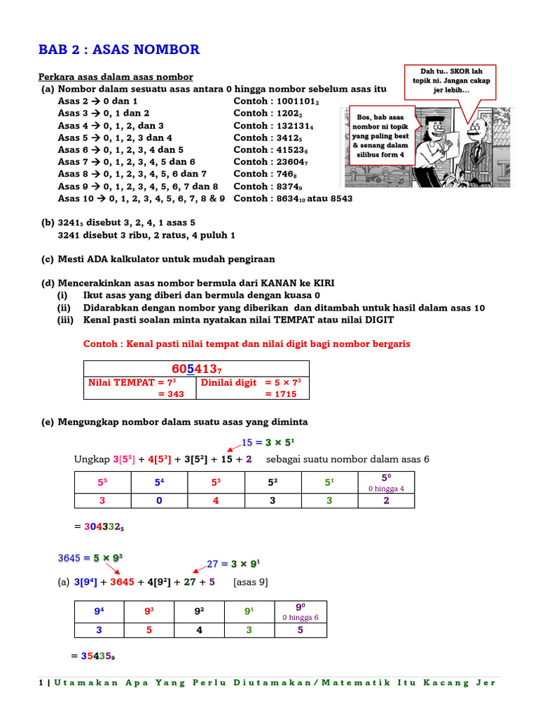 Bab 2 - Nota Latihan Asas Nombor | PDF